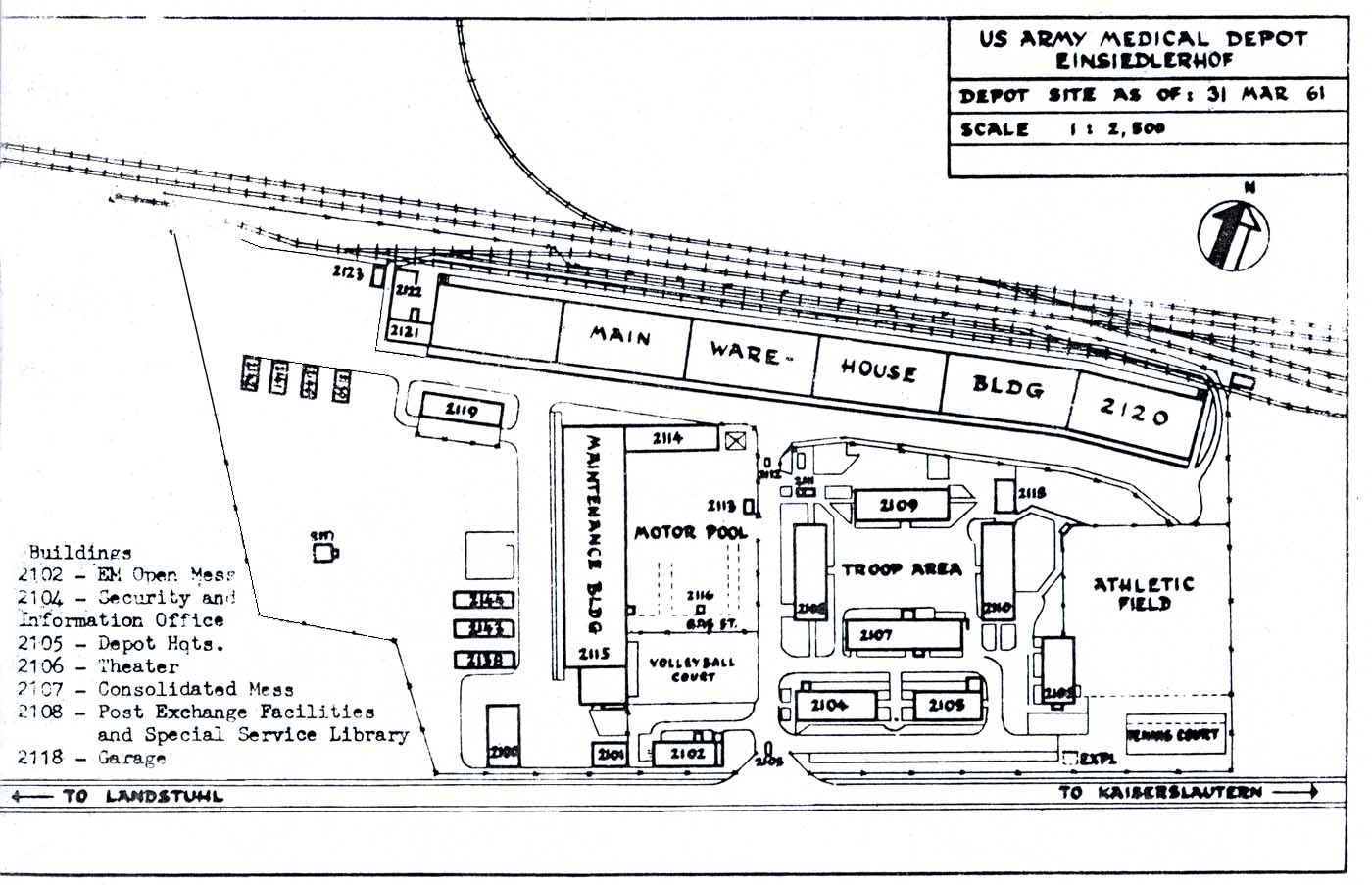 USAREUR Installation Maps - Einsiedlerhof 1961